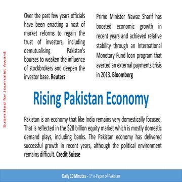 Rising Pakistan Economy | PPTX