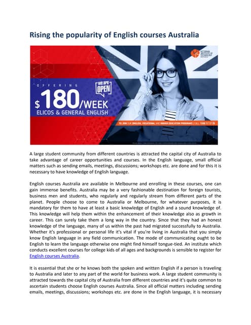 english courses australia | PDF | Education