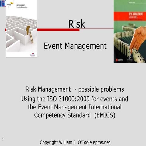 Risk Management for events: an introduction | PPT