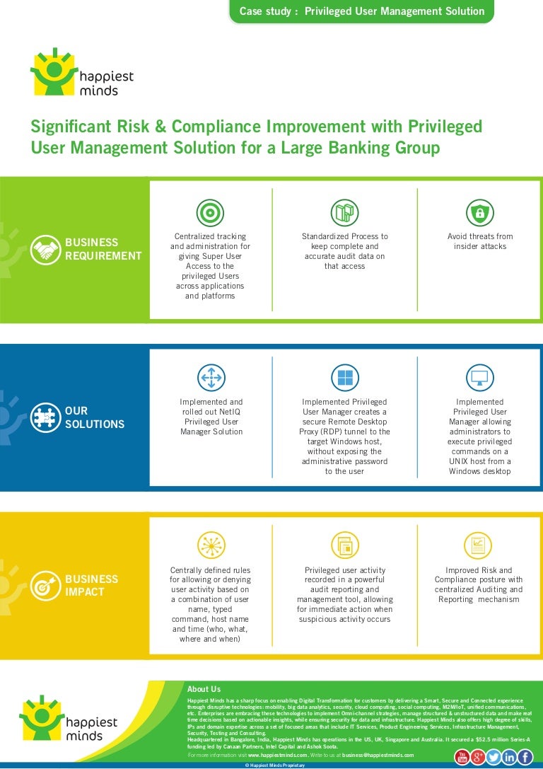 Case Study: Privileged User Management Solution - Happiest Minds