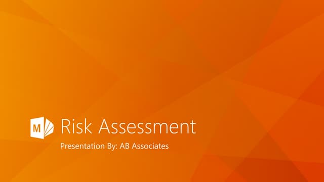 Powerpoint Risk Assessment | PPTX