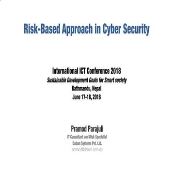 Risk Based Approach In cyber Security In Nepal | PDF