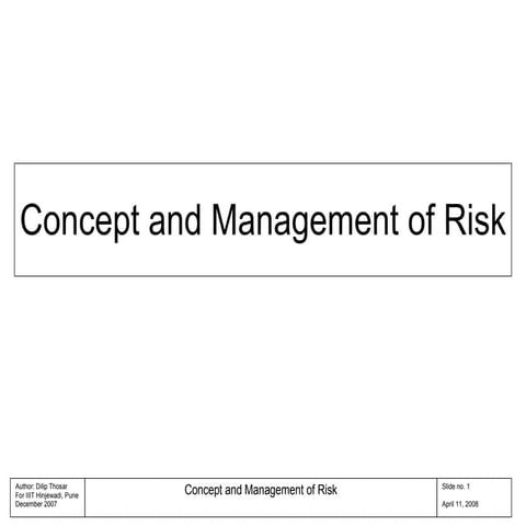 Risk Concept And Management 5 | PPT