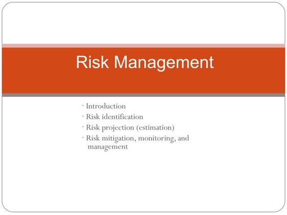 Risk Mitigation, Monitoring and Management Plan (RMMM) | PPTX ...