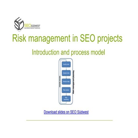 Risk management in SEO projects | PDF