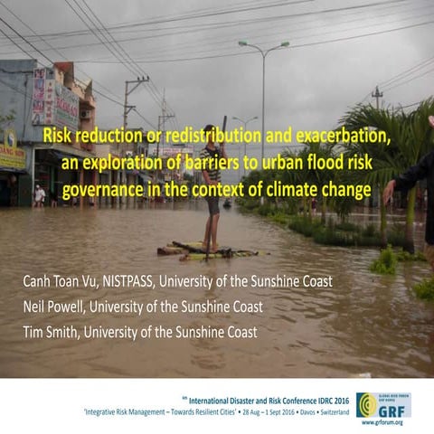 Risk Reduction or Redistribution and Exacerbation, An Exploration of ...