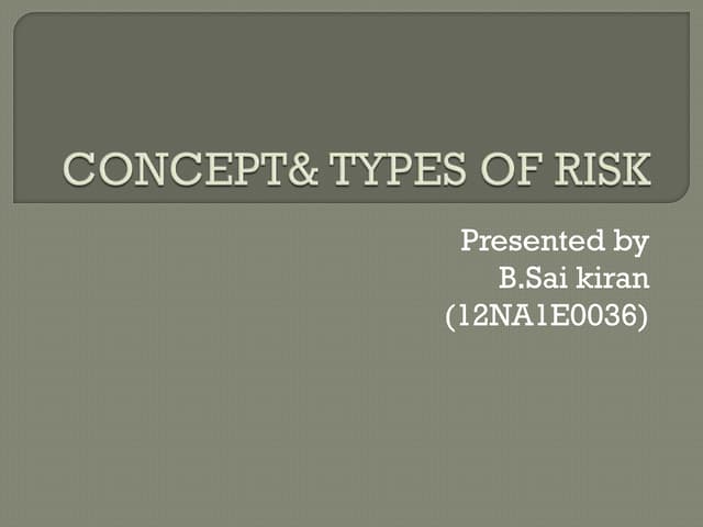 Introduction to risk management | PPT