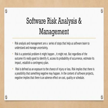 Risk Analysis & Software Acquisition PPT | PPTX