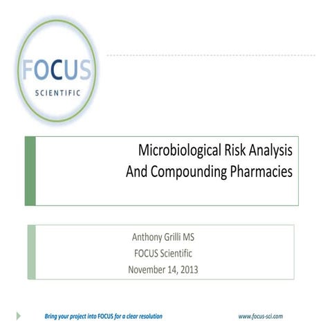 Risk analysis of a compounding pharmacy | PPTX
