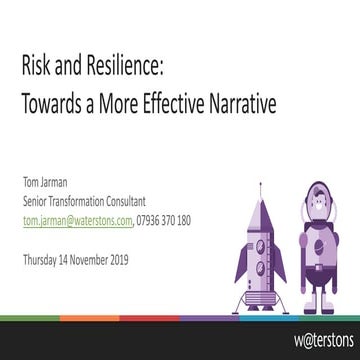 Risk and Resilience: Towards a more effective narrative | PDF