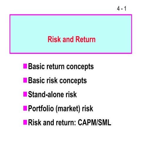 Risk and return | PPTX