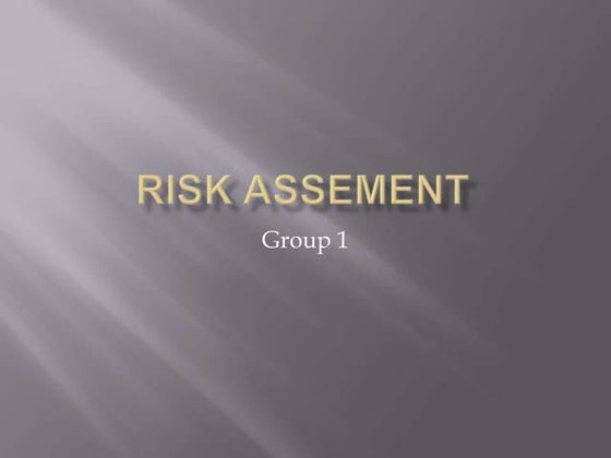 Risk Assesment | PPT