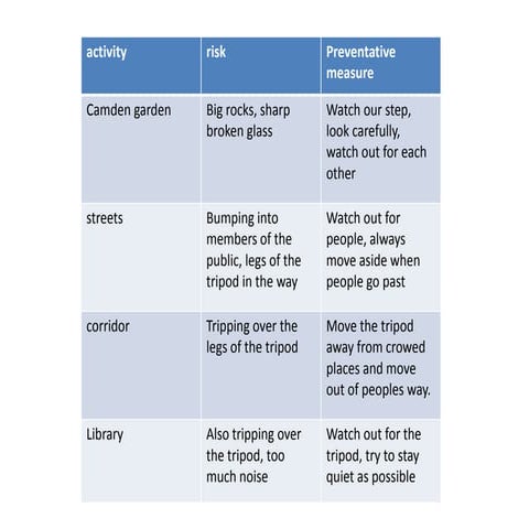 Risk assessment template media | DOC