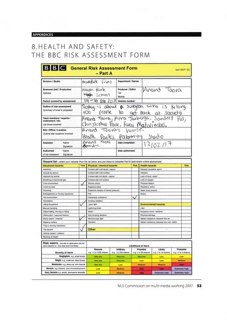 Unit 17 risk assessment | PDF