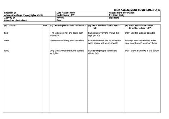Risk assessment (astro turf) | DOC
