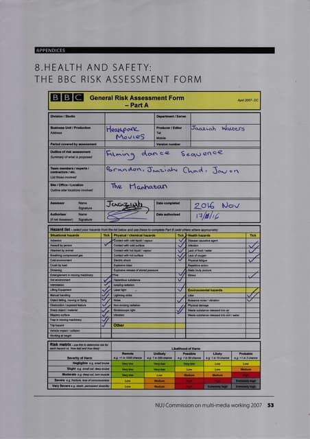 unit 3 risk assessment | PDF
