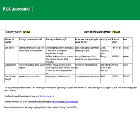 RISK ASSESSMENT | DOC