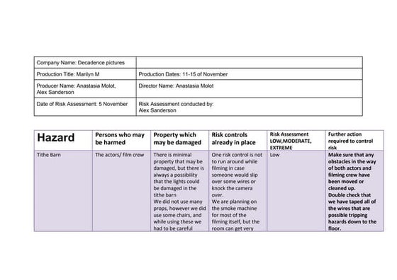 Risk assessment | PDF