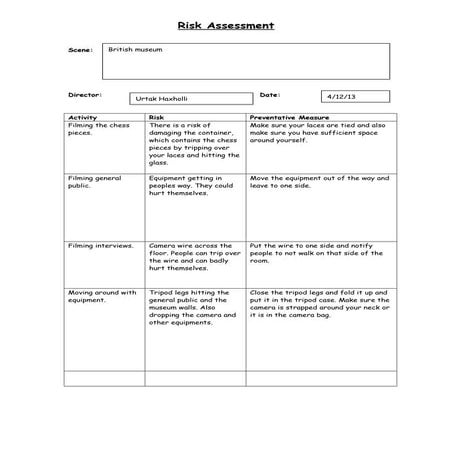 Risk assessment | PDF