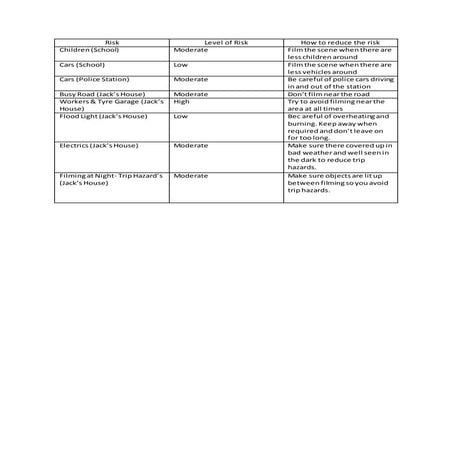 Risk Assessment | DOCX