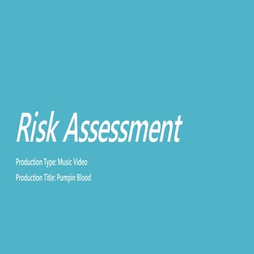 Risk assessment | PPTX | Cameras and Camcorders | Consumer Electronics