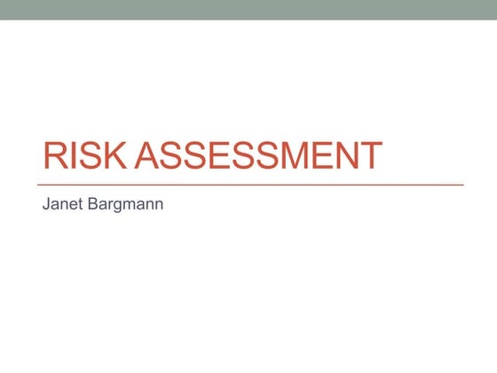 Risk assessment | PPT