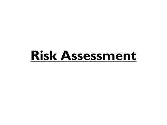 Risk assessment | PPT