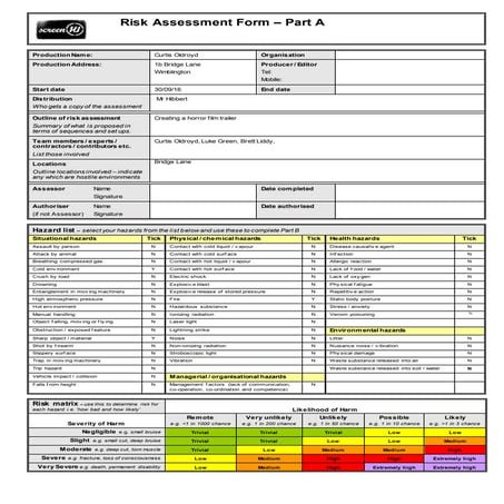 Risk assessment | DOCX