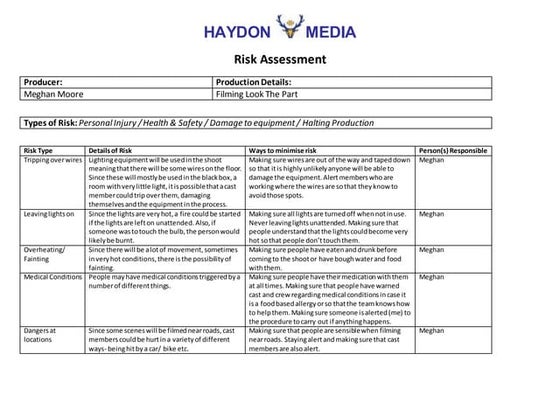 R isk assessment studios | PPT