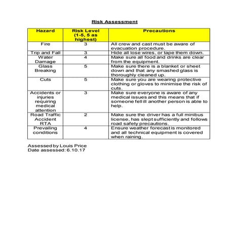 Risk assessment | PDF