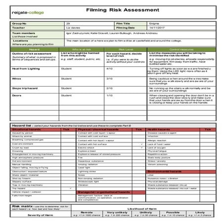 Risk assessment | DOCX