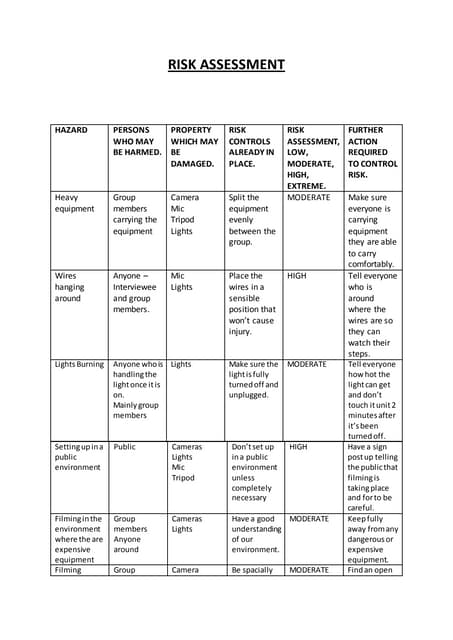 Risk assessment | PDF
