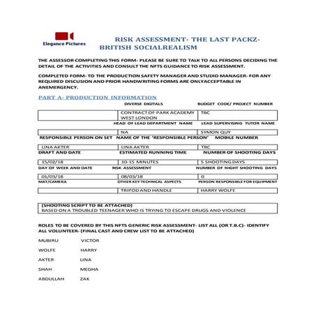 Risk assessment | PDF