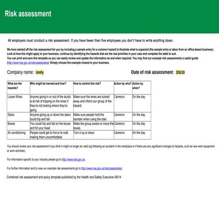 RISK ASSESSMENT | DOC