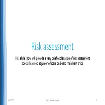 Risk assessment for junior officers onboard merchant ships | PDF