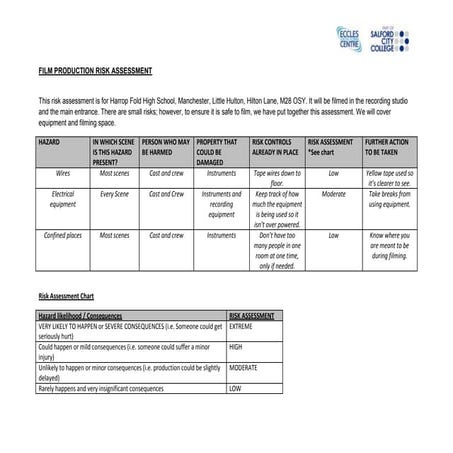 Outdoor Risk Assessment | DOCX