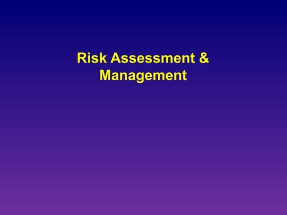 risk assessment | PPT