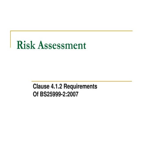 Risk Assessment Clause 4 | PDF