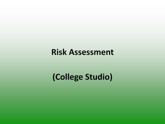 Risk assessment (banksy tunnel) | PPT | Arts and Crafts | Hobbies ...