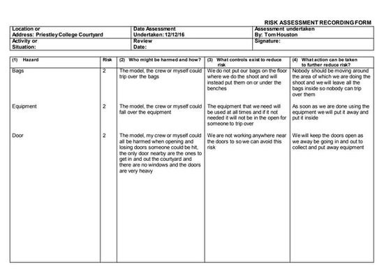 Risk assessment (astro turf) | PPT
