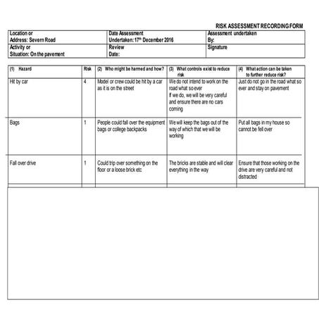 Risk assessment (astro turf) | DOC