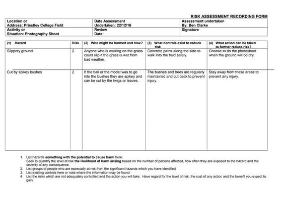 Risk assessment radio room | PPT