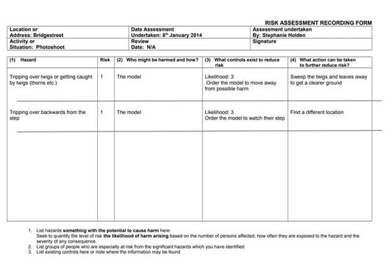 Risk assessment (astro turf) | DOC