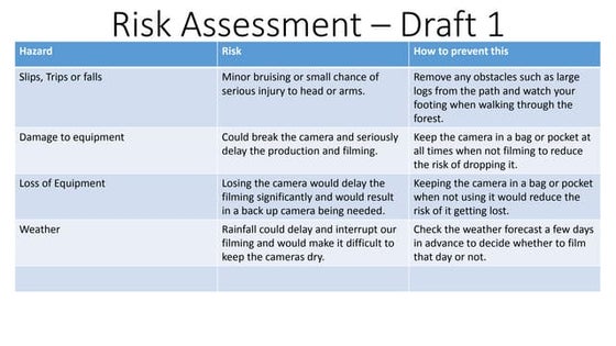 Risk assessment media | DOC