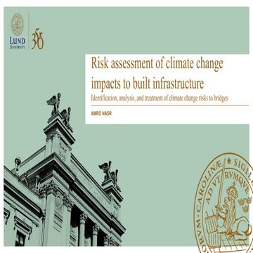 Risk assessment of climate change impacts to built infrastructure ...