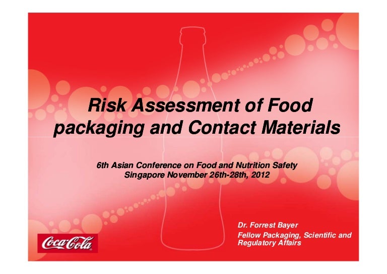 Risk Assessment of Food Packaging Materials_2012