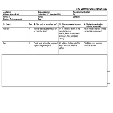 Risk assessment PA.20