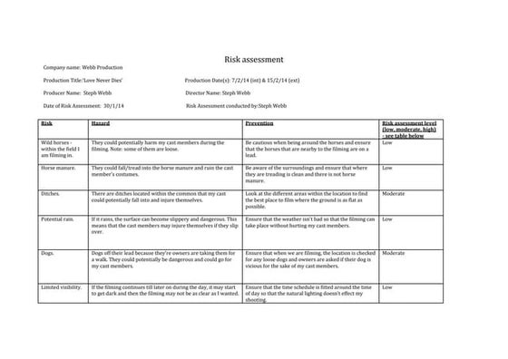 Risk assessment | PPT