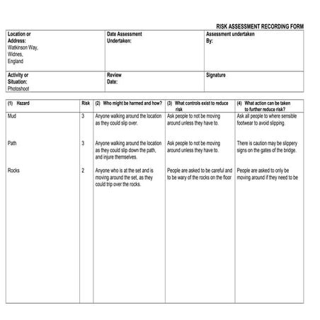 Risk assessment template | PPT