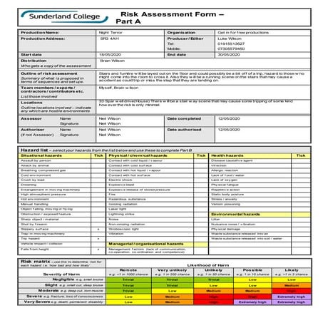 Risk assessment template | DOCX
